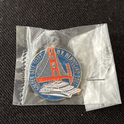 San Francisco Golden Gate Ferry M.V. Mendocino 2001 Lapel Hat Pin ...