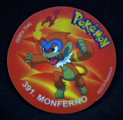 TAZO POKEMON DKV #391 MONFERNO 2019 Sinnoh PERU South America Pogs ...