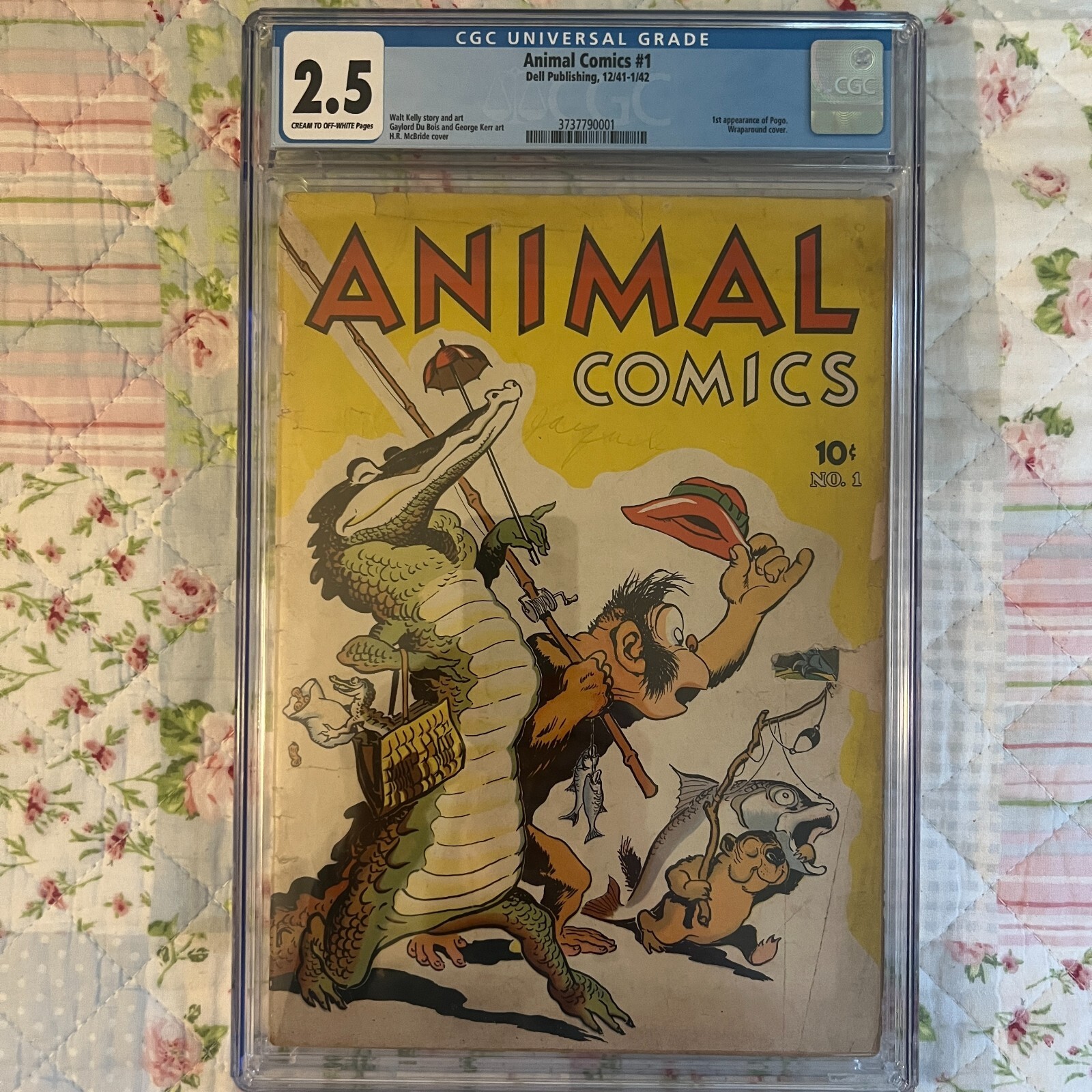ANIMAL COMICS #1 CGC 2.5 (G+) 1ST POGO POSSUM BY WALT KELLY 1941/42 ...