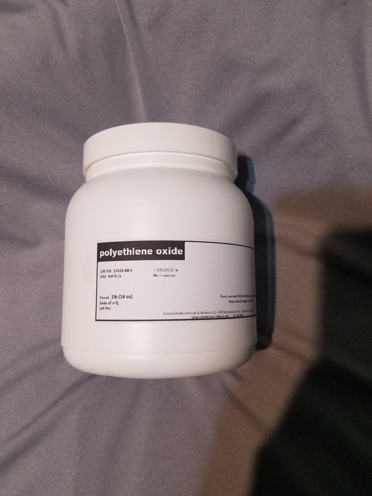 PEO 1lb Polyethylene Oxide Powder High Molecular Weight poly-ox | eBay