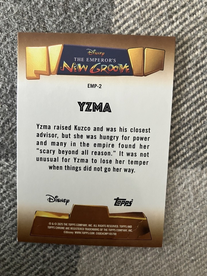 2025 Topps Chrome Disney Card Yzma The Emperor’s New Groove 25th ...