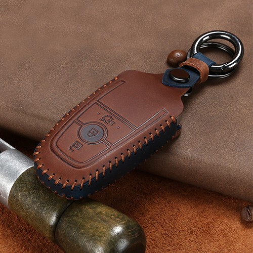 Retro Leather Remote Key Fob Holder Cover Case For Ford Fusion Mustang ...