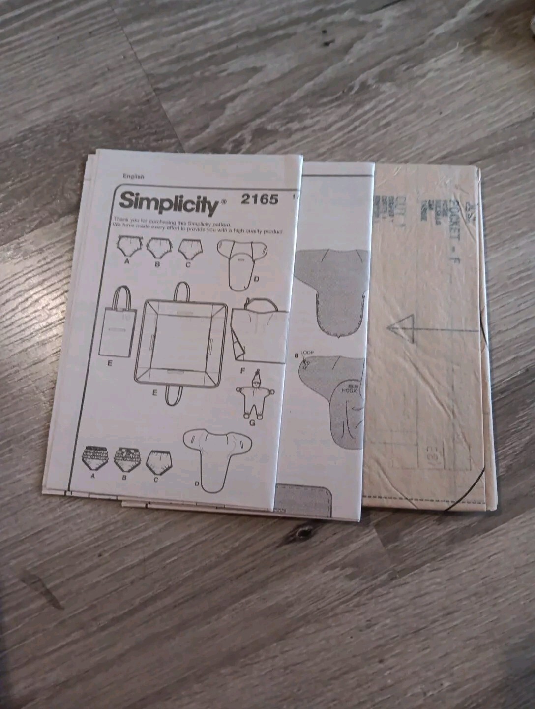 Simplicity 2165 Baby Access. Diaper Cover, Bunting, Changing Mat, Doll ...