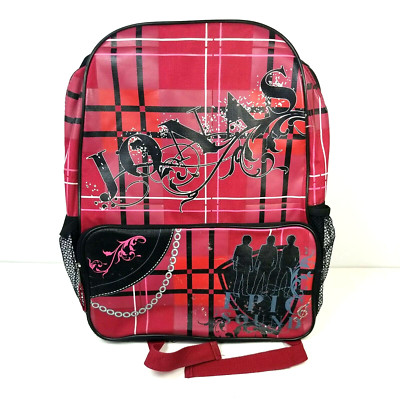 Disney Jonas Brothers Backpack Red and Black Bookbag | eBay