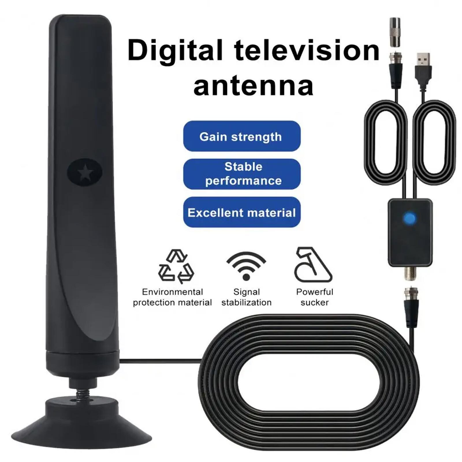 1/2 Set Rewave Antena Rewave Antenna TV Antenna Suction Cup TV Antenna ...