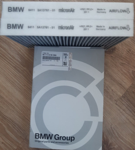 BMW Genuine Microfilter Activated Charcoal 64 11 5 A1B DB6 X5 X6 X7 550 ...
