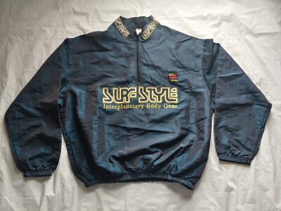 Vintage 90s SURF STYLE Pullover Windbreaker Jacket - One Size Fits All ...