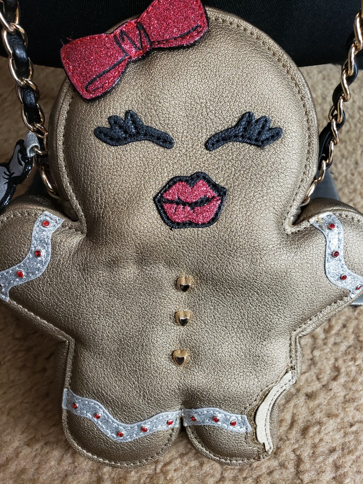 Betsey Johnson Gingerbread Crossbody Bag, Purse, Nove… - Gem