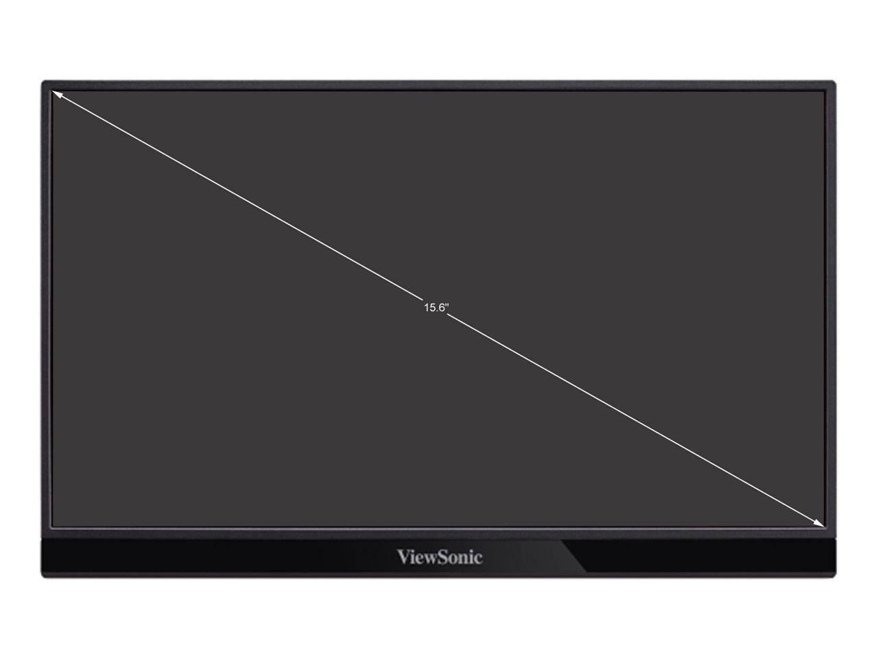 ViewSonic VG1655 15.6 Inch 1080p Portable Monitor with 2 Way Powered ...