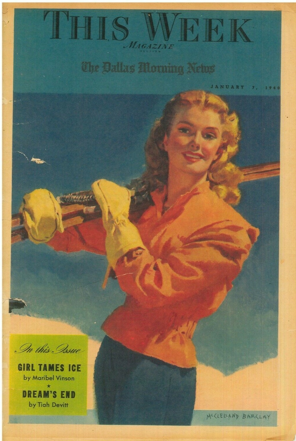 This Week Magazine January 7 1940 Andre Maurois Pearl S Buck Maribel ...