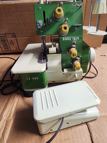 Baby lock EA 605 serger sewing machine W Foot Pedal Runs Untestd Stitch ...