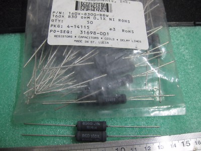 1X 160X-8300-BBW 830R 0.1% 5W RCD Axial Wirewound Resistors 830 Ohms | eBay