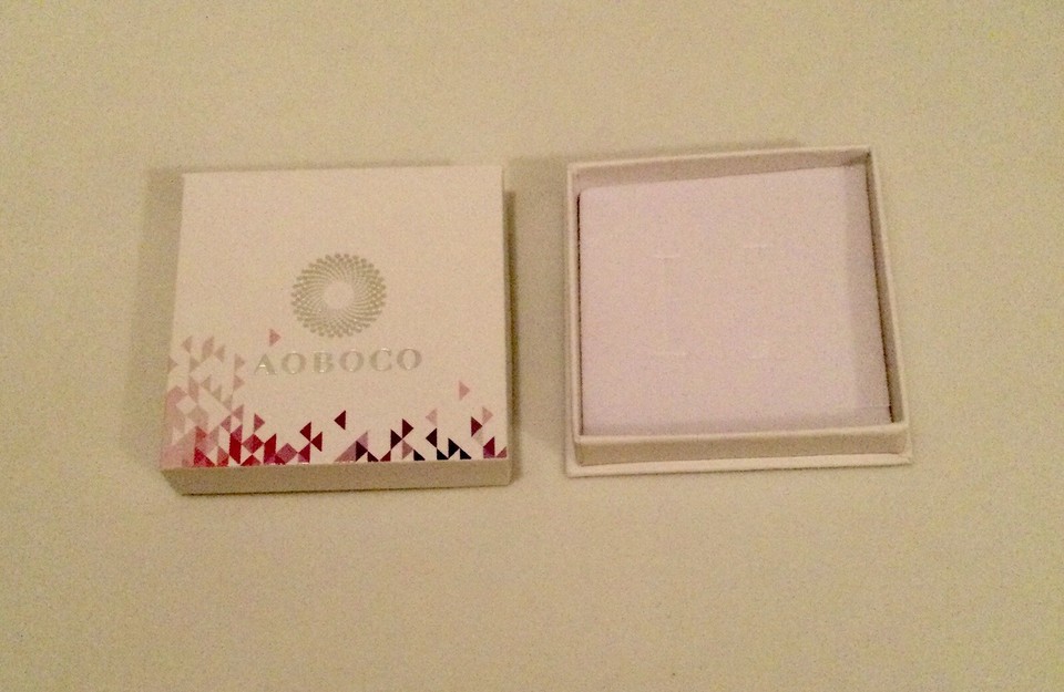 Empty White with Pink Gift Box "Aoboco" 3" x 3" | eBay
