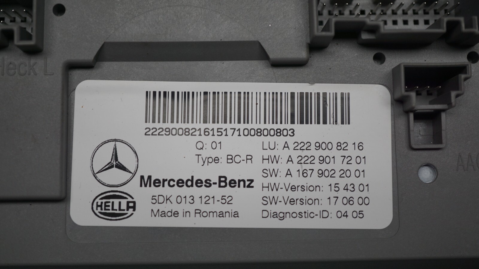 OEM MERCEDES BENZ S W222 FACELIFT REAR SAM MODULE ECU CONTROL UNIT ...
