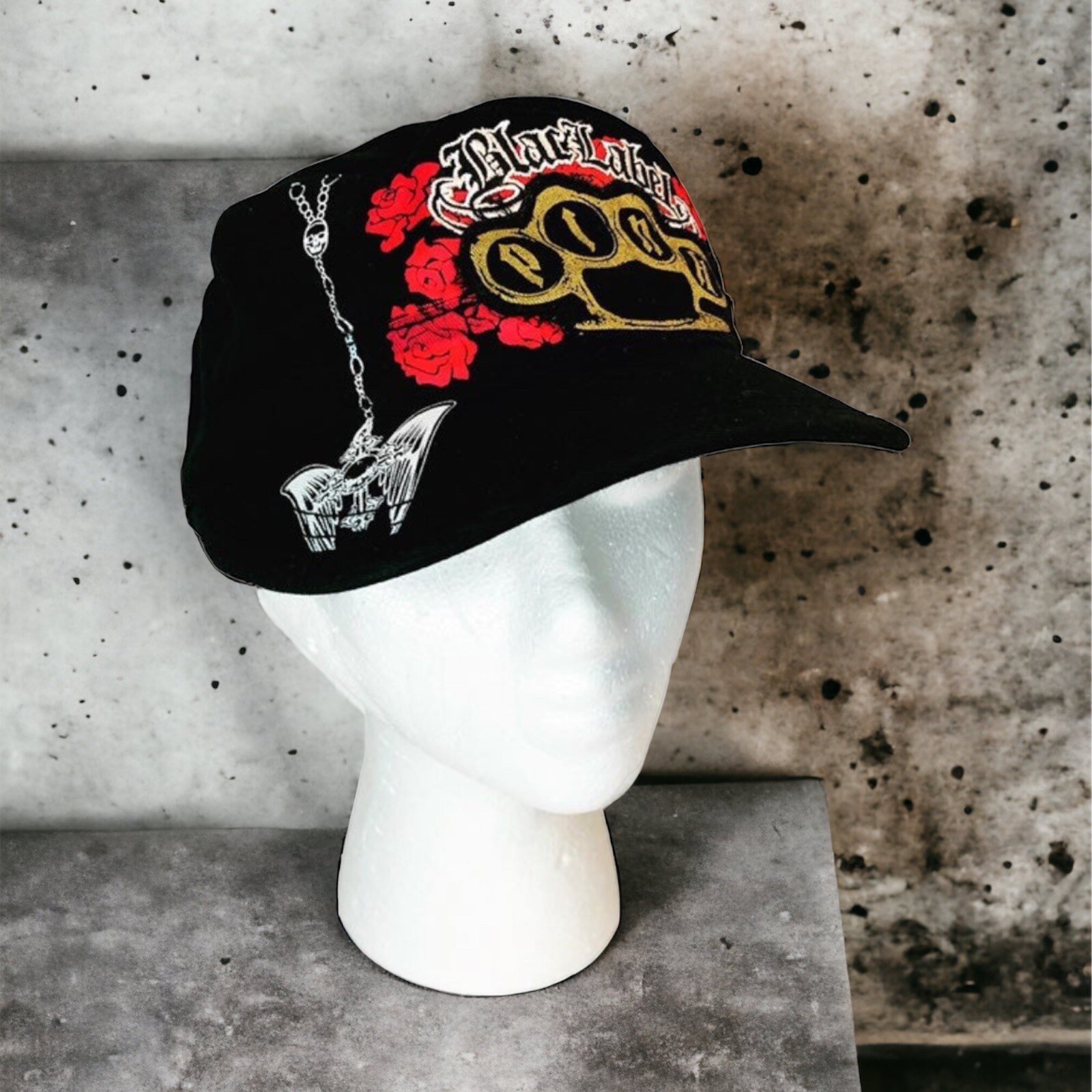 Black Label Pink Brass Knuckles Roses Iron Eagle Black Twill Military ...