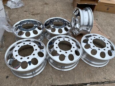 22" Alcoa Dually Wheels Polish | 6 | MEGA HOLE | BIG HOLE DUALLY RIM ...