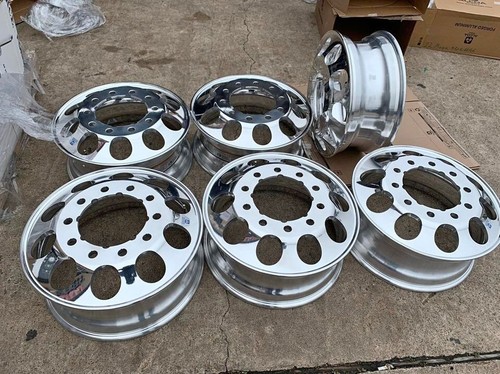 22" MEGA HOLE Alcoa Dually Wheels High Quality Polish Big Hole Dually ...