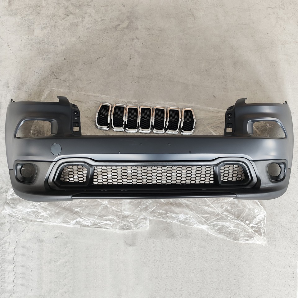 Front Bumper Cover Grille Complete Assembly Set For 2014 2018 Jeep ...