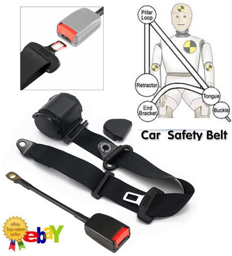 Universal 3 Point Seat Belts Safety Belt 4m Length Retractable Long ...