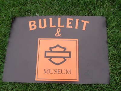 BULLEIT BOURBON KENTUCKY WHISKEY HARLEY MUSEUM TIN / METAL SIGN 35X23 ...