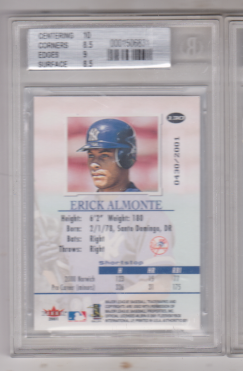 (2) - 2001 Fleer Authority - NUMBERED - ROOKIES - Erick Almonte ...