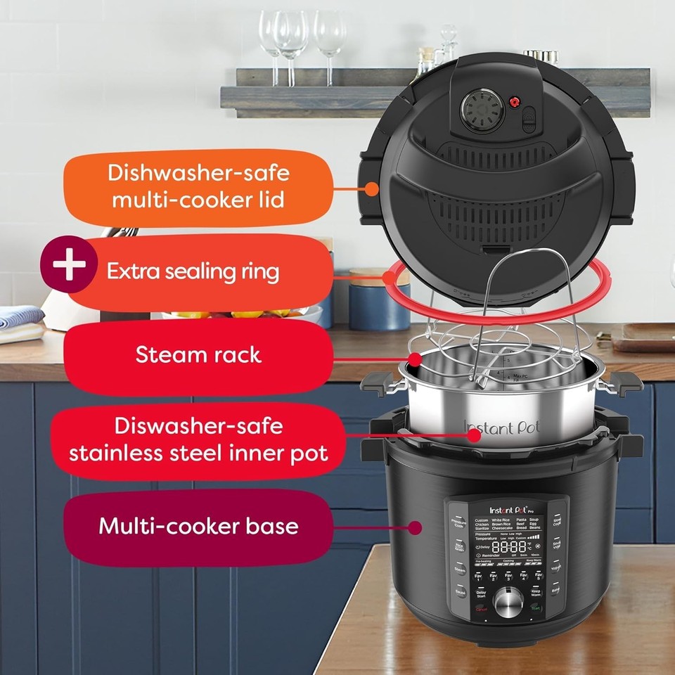 Instant Pot Pro (8 QT) 10-in-1 Pressure Cooker, Slow Cooker | eBay