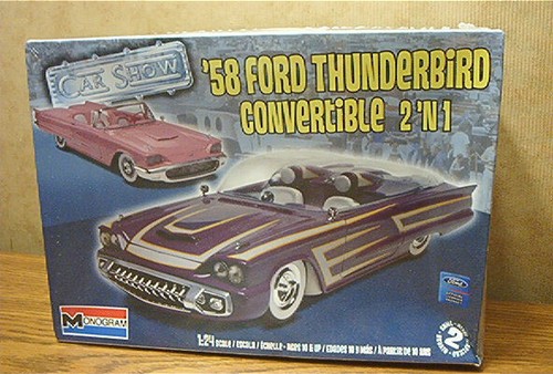 MONOGRAM '58 Ford Thunderbird Convertible 2 'n 1 MODEL KIT #85-4280 | eBay
