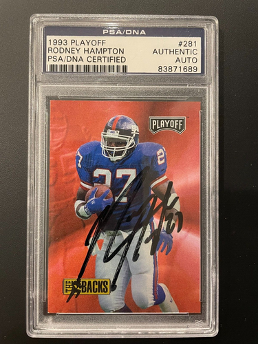 Rodney Hampton 1993 The Backs Playoff Card New York Giants PSA/DNA | eBay