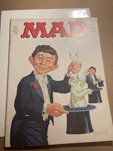 Mad Magazine #182 April 1976 Rabbit In Hat Very Good Shipping included ...