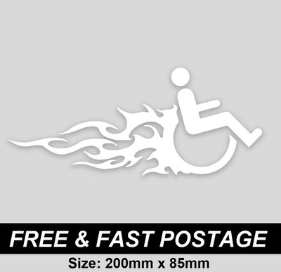 Wheelchair Sticker Decal Vinyl Disabled Sign Parking Funny | eBay Australia