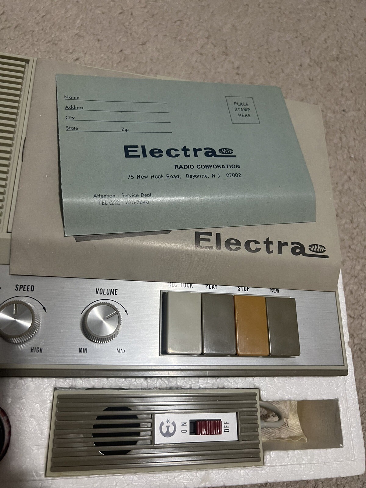 Solid State 5 Electra Model TC-505 Tape Recorder Vintage With Box | eBay