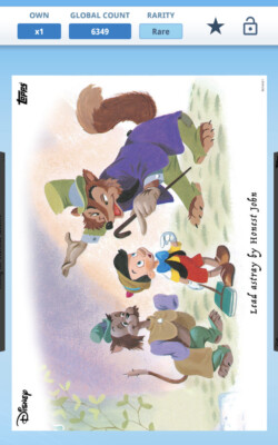Digital Topps Disney Collect Pinocchio Vintage Illustrated Lead Astray ...