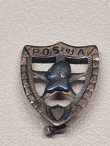 VINTAGE PATRIOTIC ORDER SONS OF AMERICA LAPEL PIN IT HAS A BROKEN PIN ...