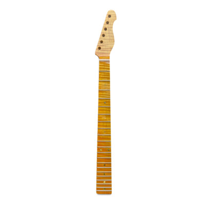 Figured Tiger Flame Maple 21Fret 25.5Inch Flame Maple Fretboard Bolt on ...