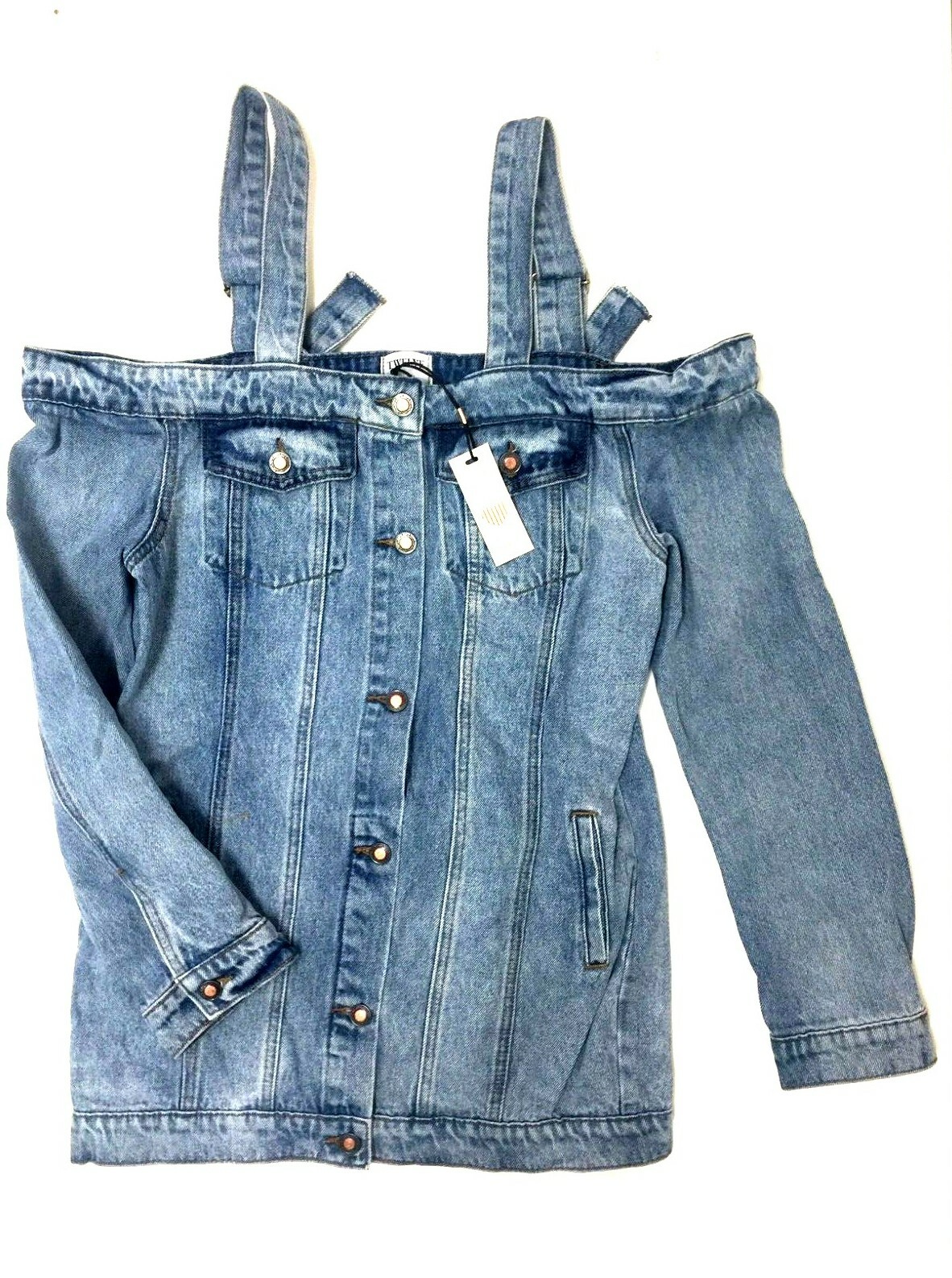 Ontwelfth Cold Shoulder Denim Top | eBay