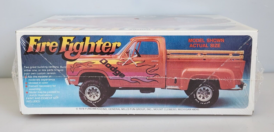 1978 MPC Dodge Fire Fighter Pickup Truck 1/25 Scale Model Kit 1-0418 ...