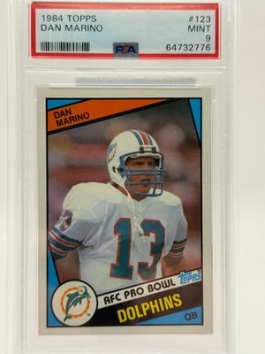 Dan Marino 1984 Topps #123 Rookie RC PSA 9 NM-MT Miami Dolphins Well ...