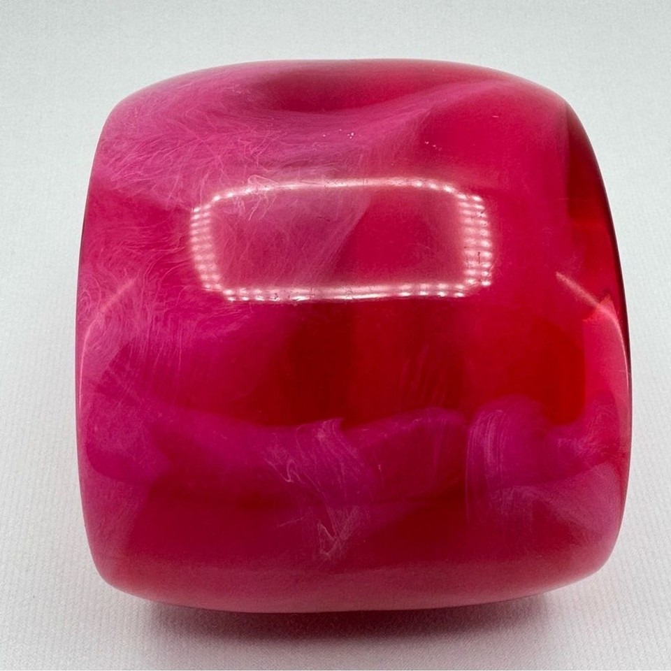 Pink Lucite Acrylic Wide Cuff Bracelet Chunky Statement Bangle | eBay