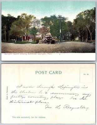 Lexington Square Battlefield Lexington MA Postcard | eBay