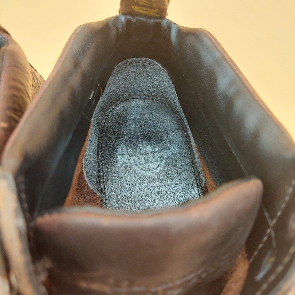 Dr Martens 8287 Chunky Brown Leather Ankle Boots Mens 10 Docs Air Wair ...