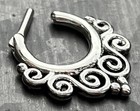1pc Tribal Swirls Design Septum Clicker 316L Surgical Steel 14g or 16g ...
