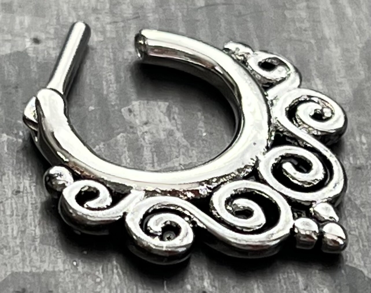 1pc Tribal Swirls Design Septum Clicker 316L Surgical Steel 14g or 16g ...