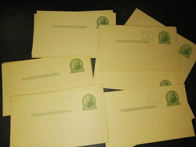 lot 21 vintage UNUSED U.S. 1 CENT POSTCARD PRE-PAID Jefferson STAMP ...