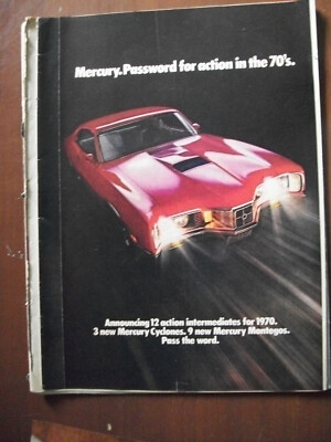 1969 VTG Original Magazine Ad FORD Mercury Car Password For Action in ...
