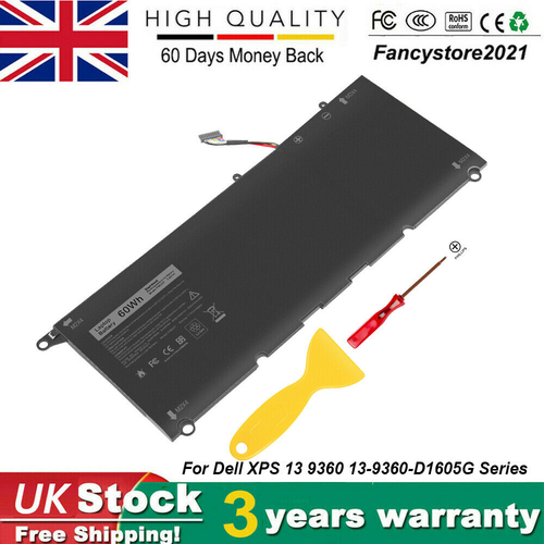 PW23Y Laptop Battery for Dell XPS 13 9360 2017 13-9360-D1605G Series ...