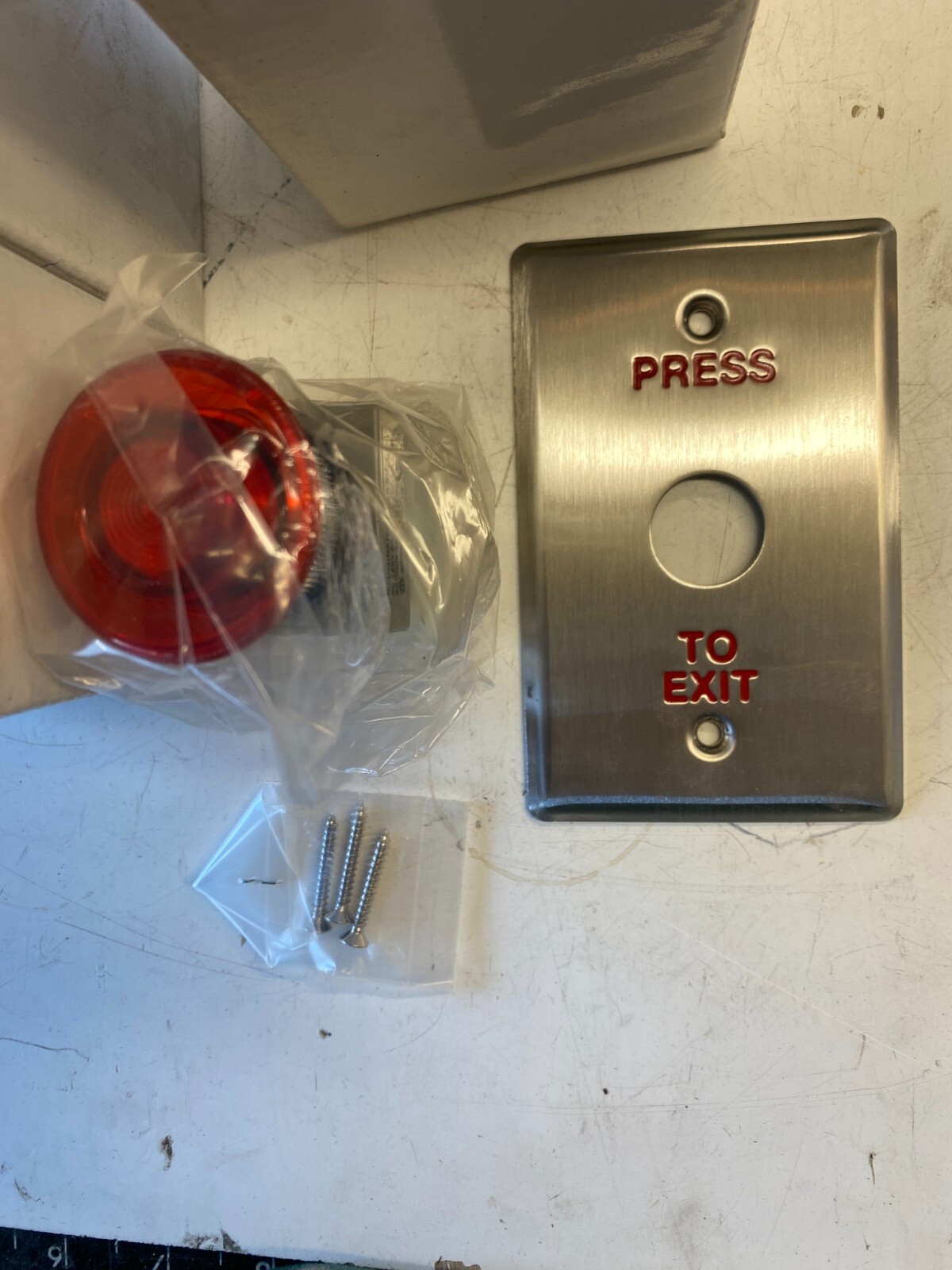 3 Pack - ECL-ACC400IL Illuminated exit push button for door release Red ...