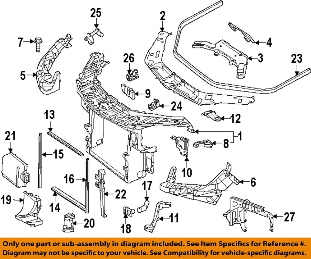 2006-2011 Mercedes-Benz ML350 MERCEDES-BENZ OEM Radiator Core Support ...