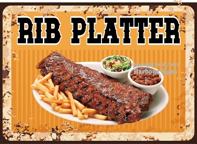 Rib Platter Decal (Choose Your Size) BBQ Food Truck Concession Vinyl ...