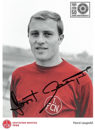 Original unterschriebene Autogrammkarte HORST LEUPOLD Deutscher Meister ...