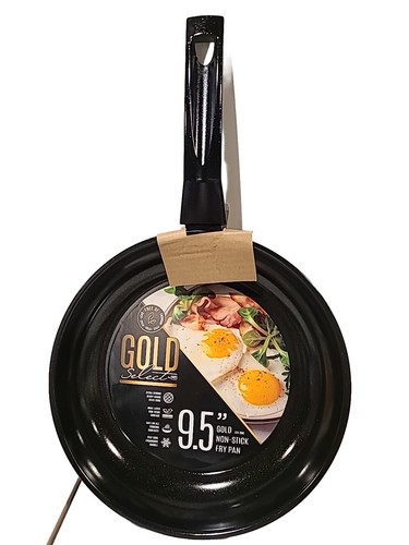 9.5" Gold Select Frying Pan Nonstick Heavy Gauge Steel Core Free Of ...